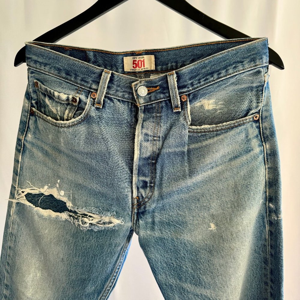Vintage Levis 501 Distressed Denim - Gem